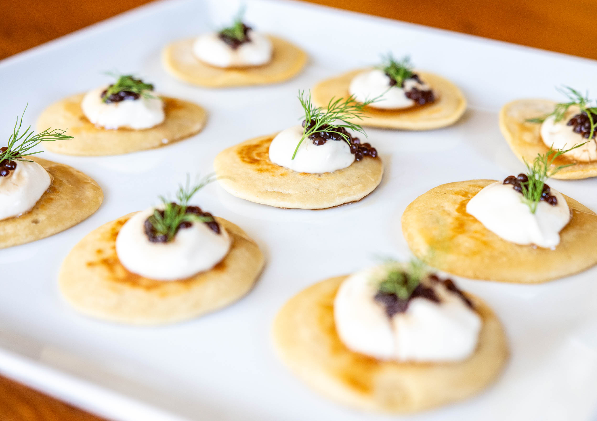 Blini with Balsamic Caviar - Laura's Vegan Table