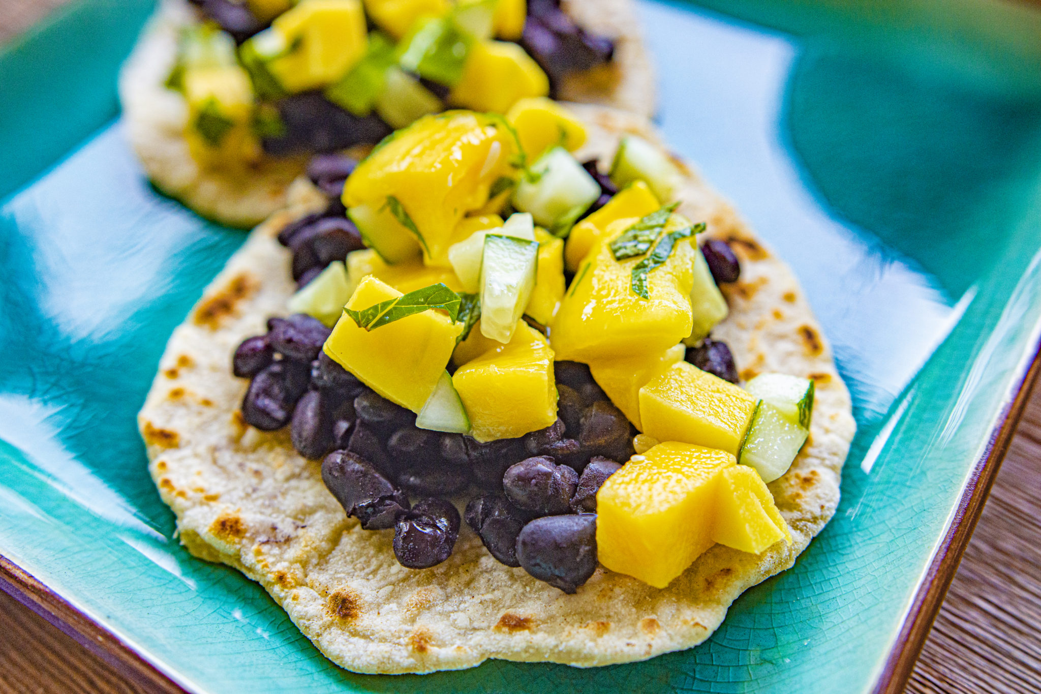 Mango Salsa with Cucumber + Mint - Laura's Vegan Table