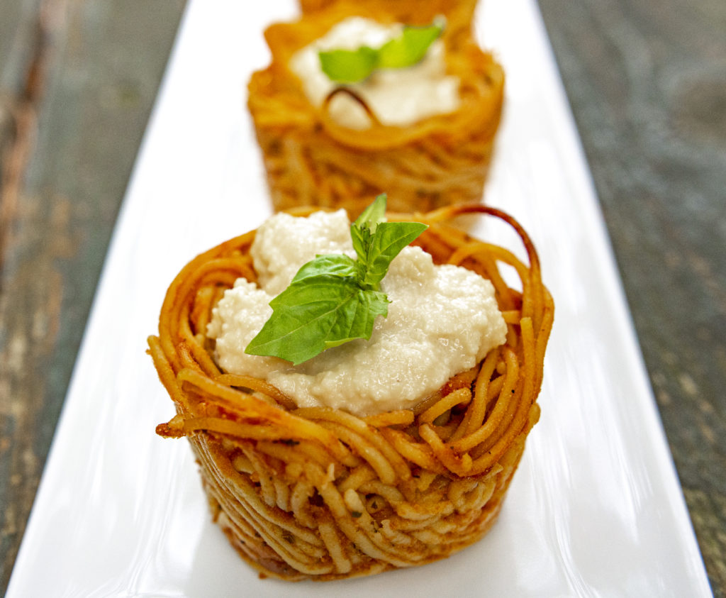 Spaghetti Cupcakes with Almond Ricotta - Laura's Vegan Table